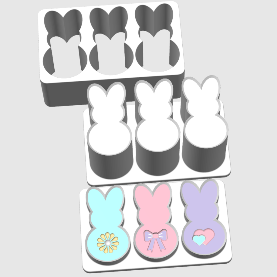 EA26 Peep Tails Trio 3 Piece 3D Printed Mould – TMK Moulds